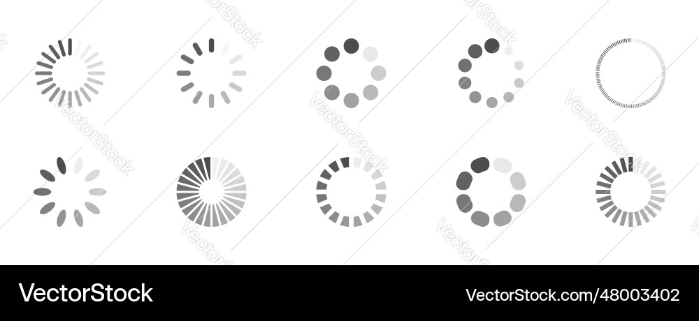 Download signs set load icons data Royalty Free Vector Image