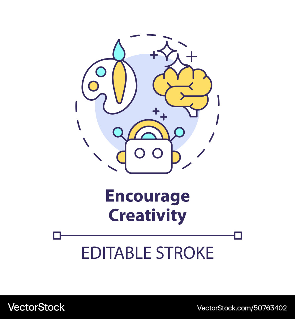 Encourage creativity multi color concept icon Vector Image