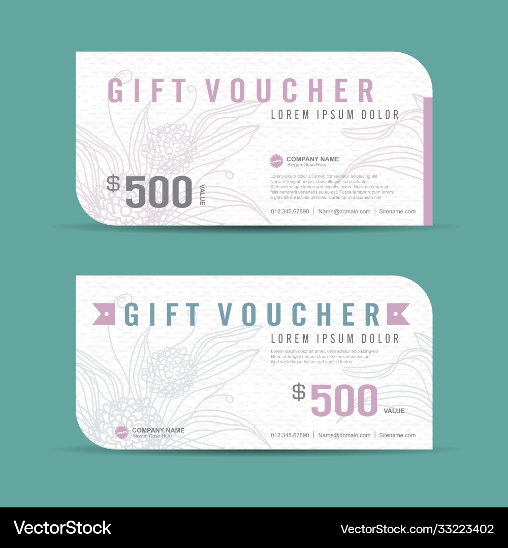 Gift voucher 97 Royalty Free Vector Image - VectorStock