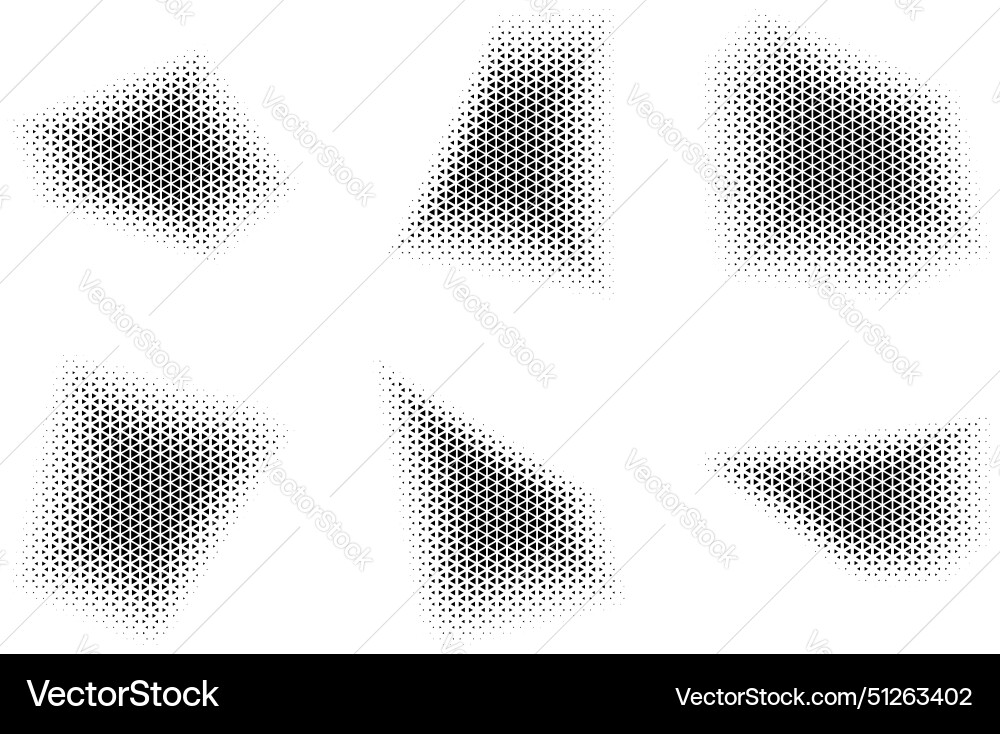 Halftone triangle pattern reprographic technique Vector Image