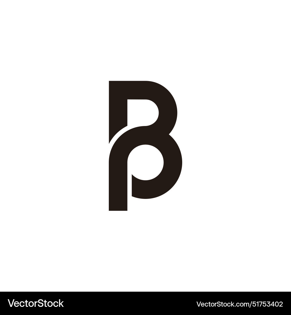 Letter bp loop circles geometric simple logo – Royalty-Free Vector ...