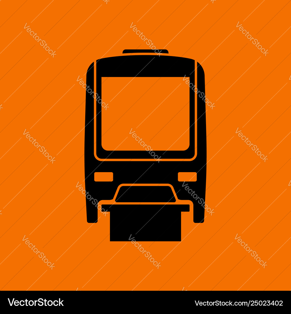 Monorail icon front view Royalty Free Vector Image