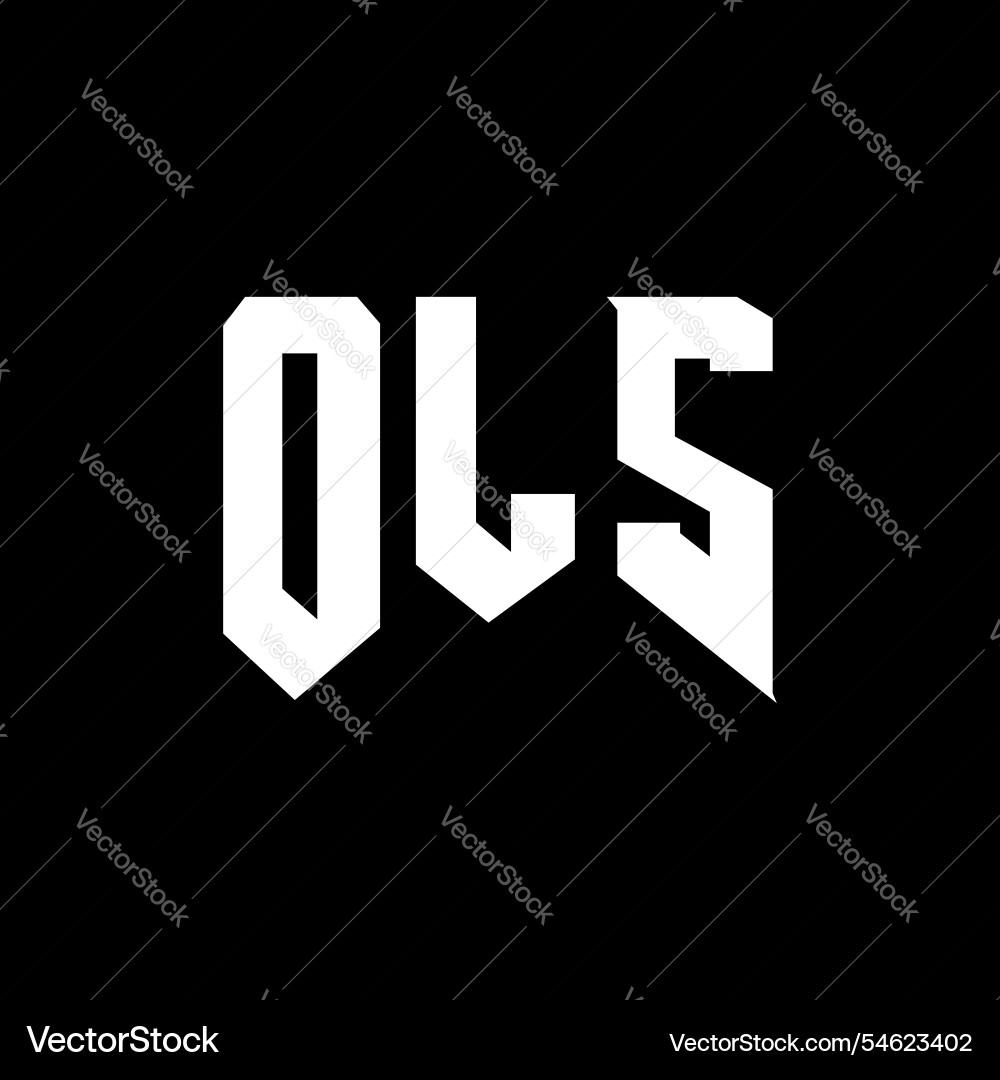 Ols letter logo design for technology company Vector Image
