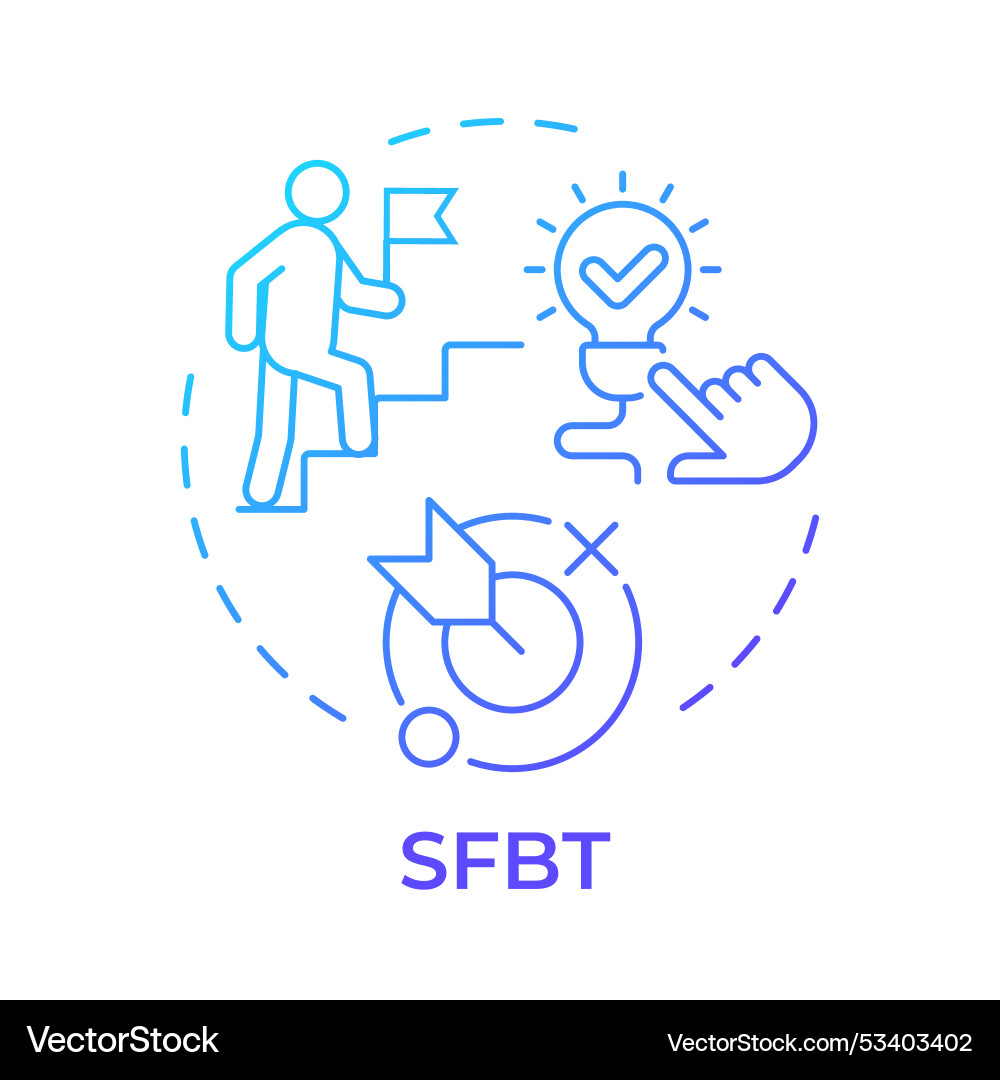 Sfbt blue gradient concept icon Royalty Free Vector Image