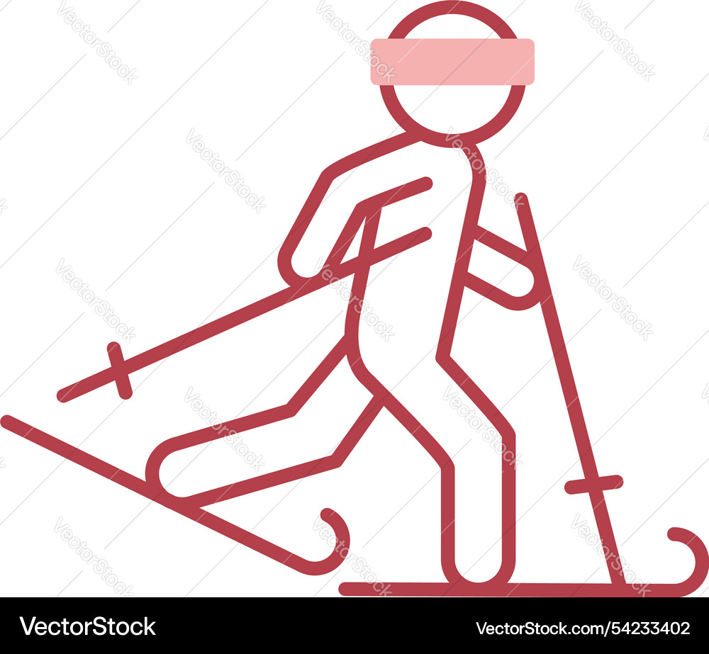 Ski line fill icon Royalty Free Vector Image - VectorStock