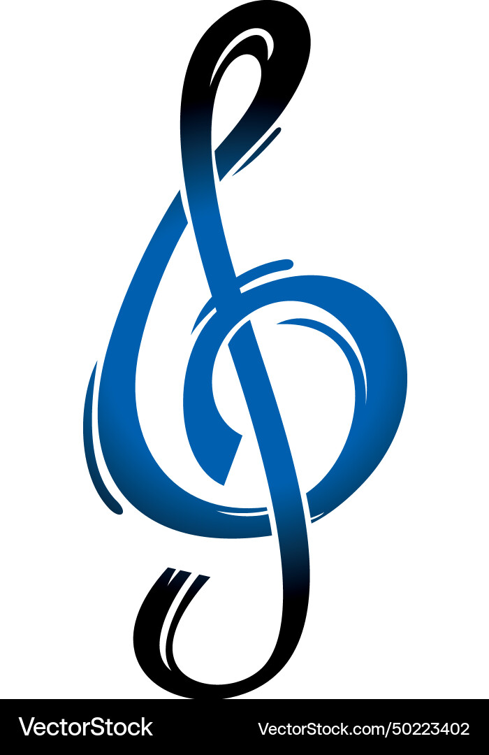 Treble clef Royalty Free Vector Image - VectorStock