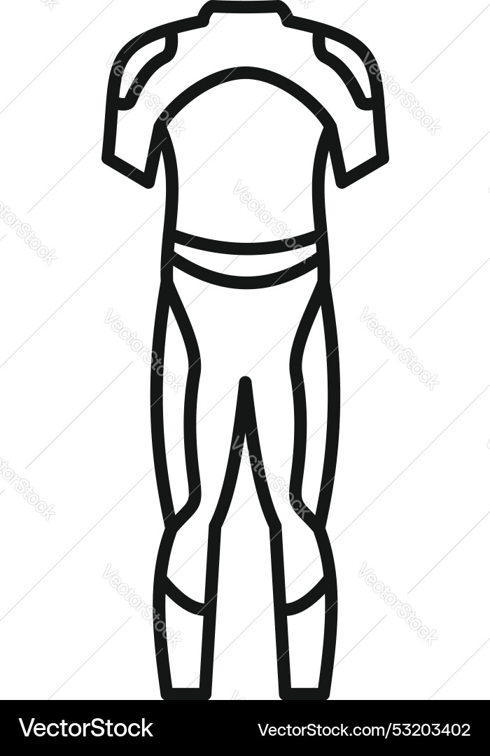 Wetsuit icon representing diving suit for water Vector Image