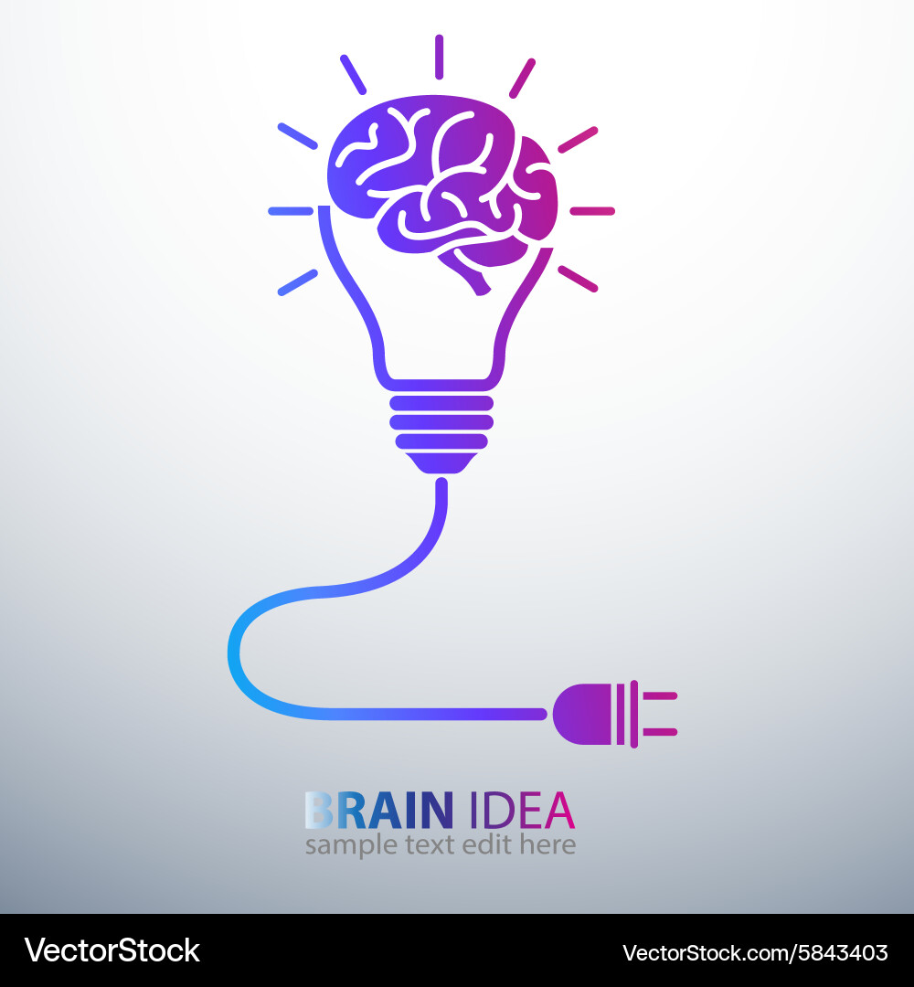 Brain idea2 Royalty Free Vector Image - VectorStock