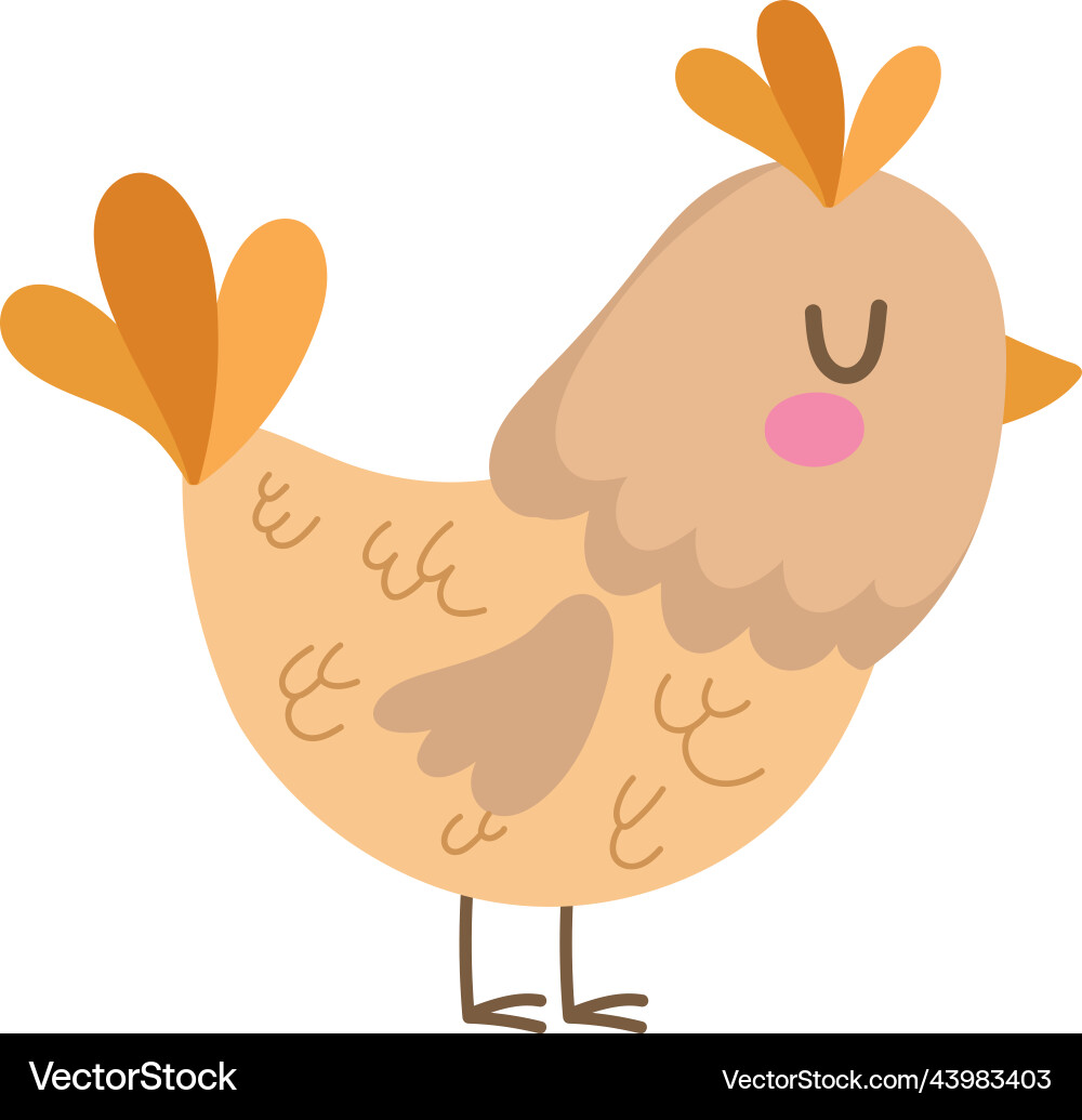 Cute chicken icon Royalty Free Vector Image - VectorStock