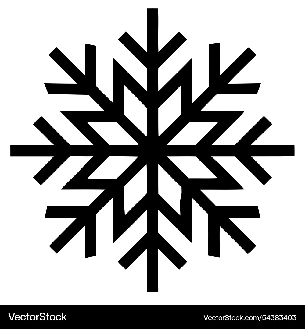 Elegant Snowflake Icon Royalty Free Vector Image