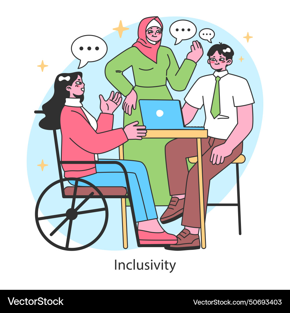 Empowerment diverse group collaboration Royalty Free Vector