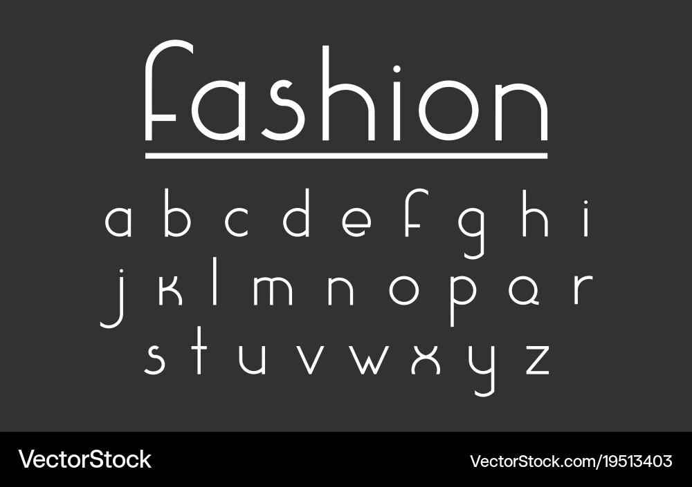 Fashion font Royalty Free Vector Image - VectorStock