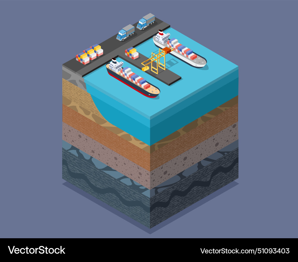 Forest farm soil layers geological Royalty Free Vector Image