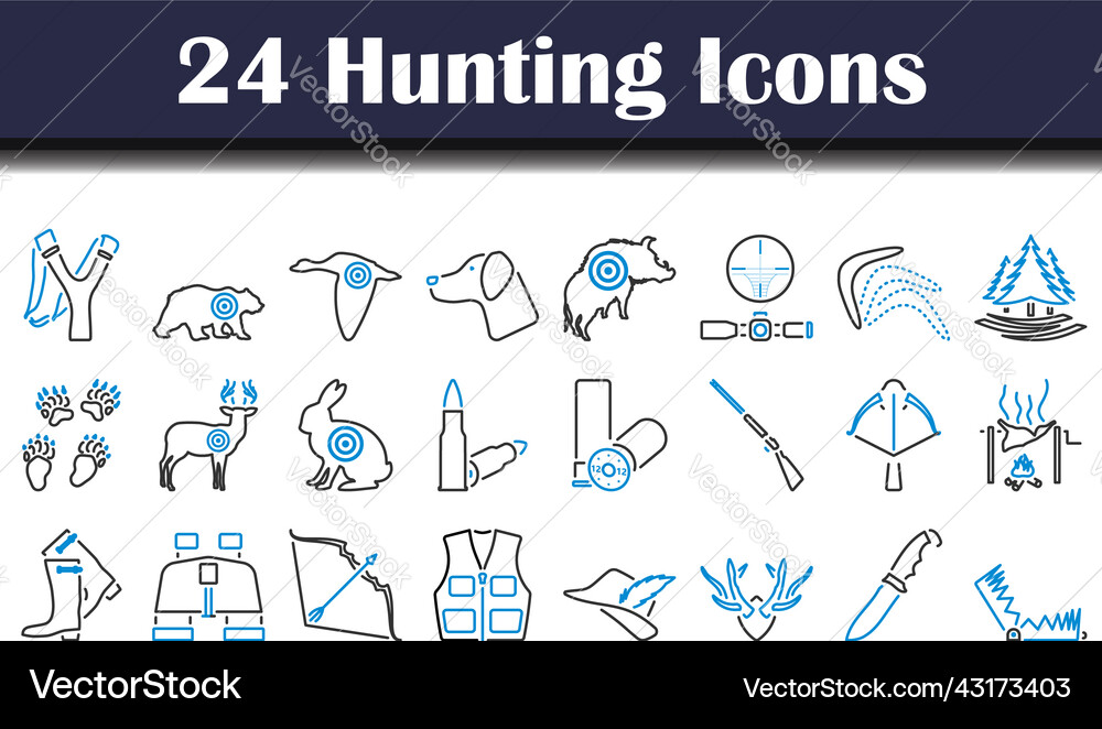 Hunting icon set Royalty Free Vector Image - VectorStock