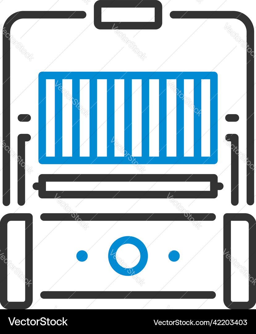 Kitchen electric grill icon Royalty Free Vector Image