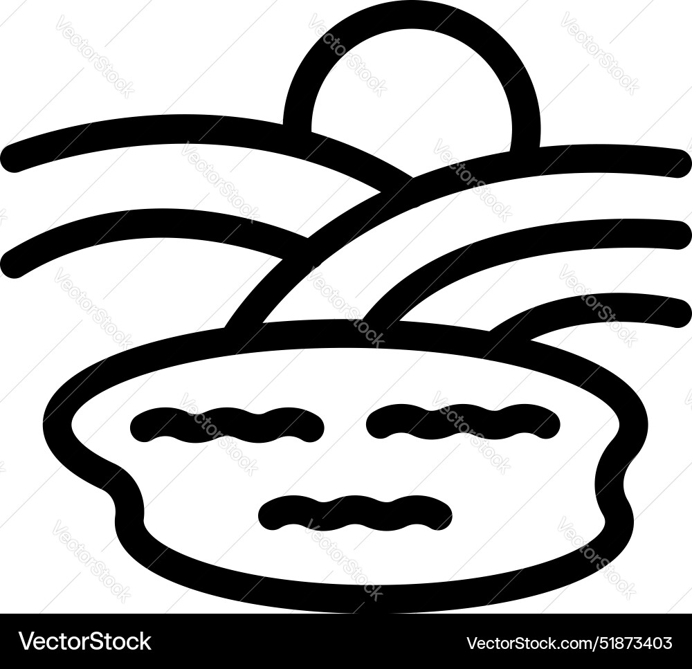 Minimalist landscape with sun shining over rolling