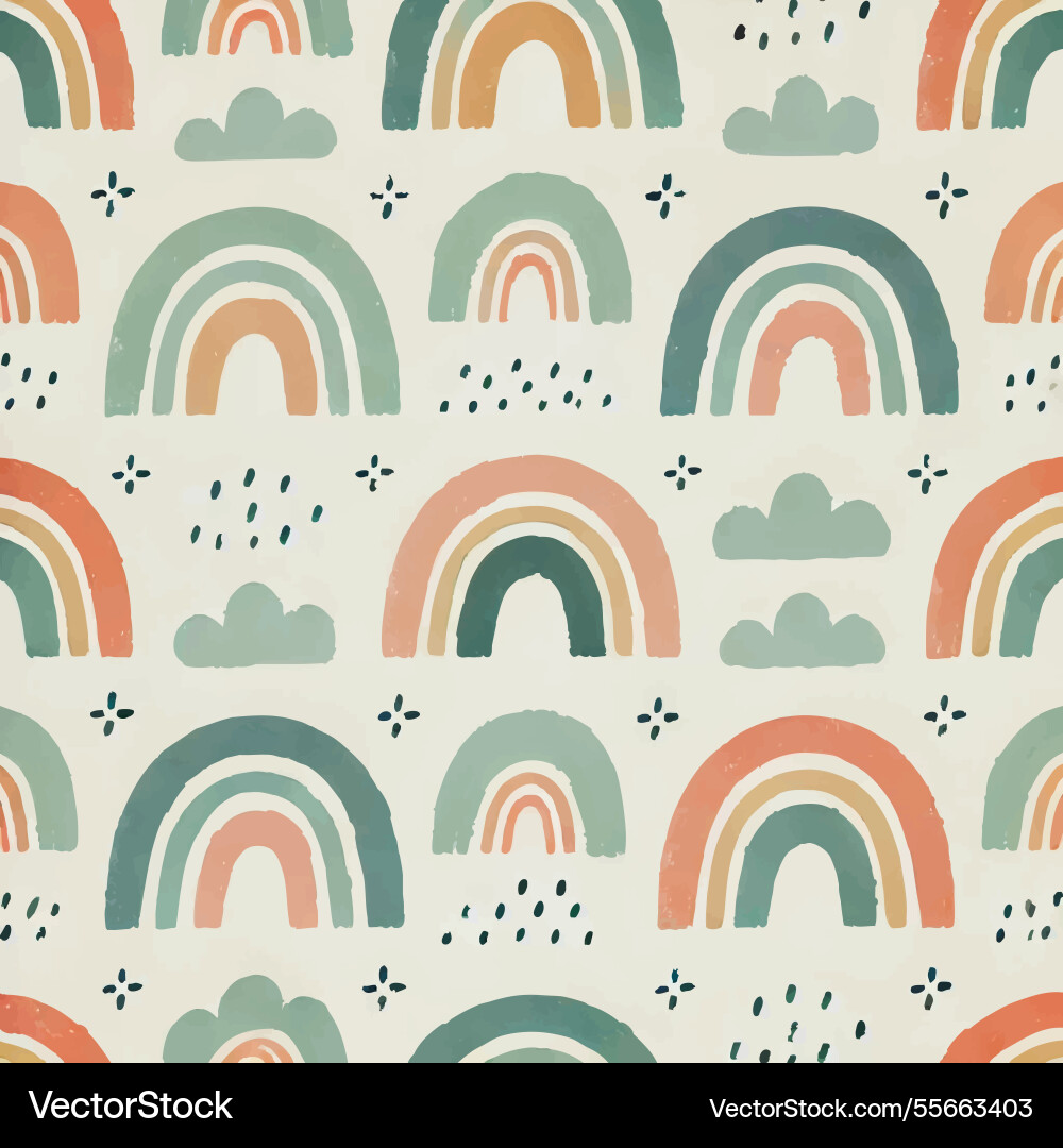 Rainbow cloud print design Royalty Free Vector Image