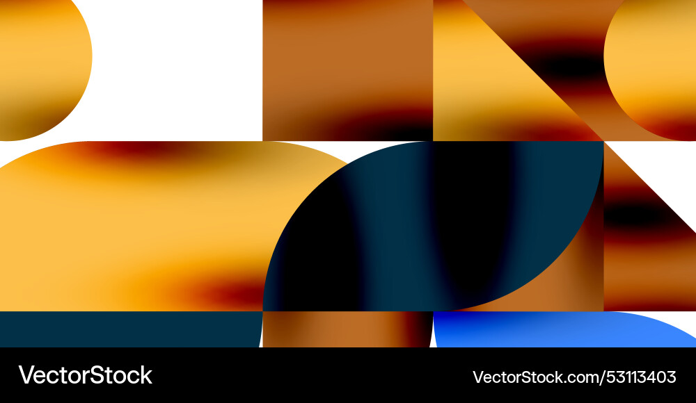 Tech minimal circular shapes geometric art Vector Image