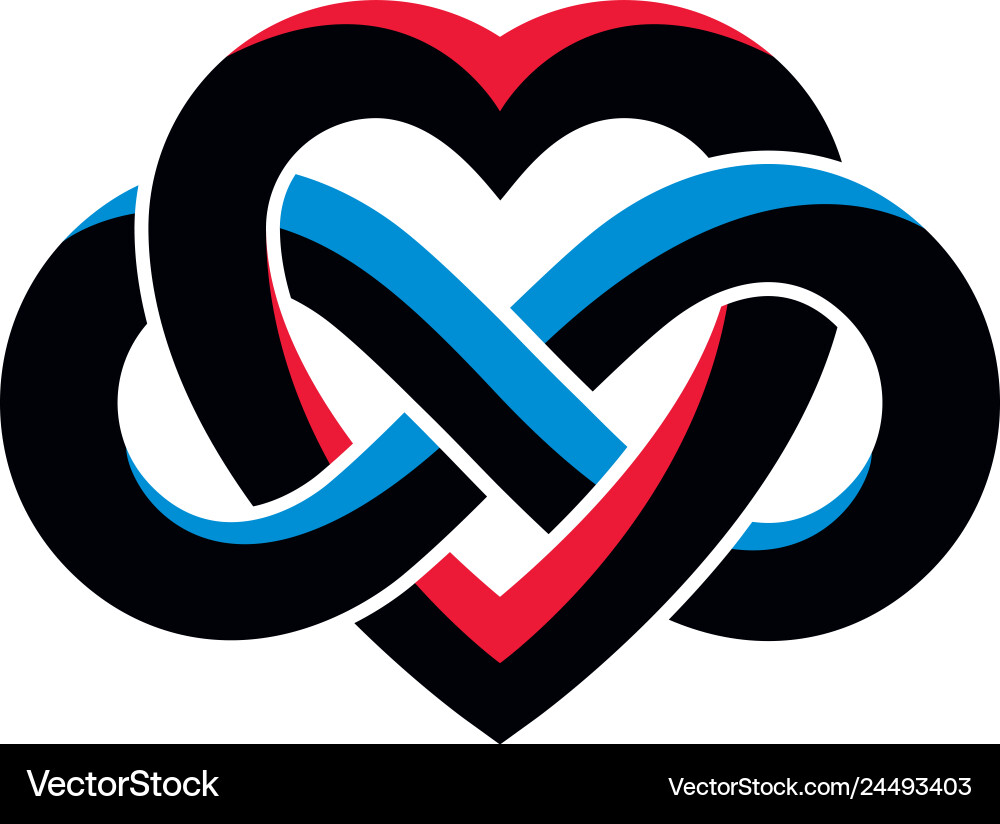 Timeless love concept symbol created Royalty Free Vector