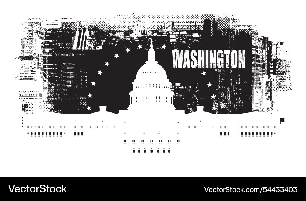 Us capitol building in washington dc Royalty Free Vector