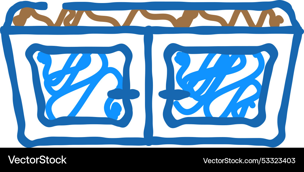Window top view icon doodle Royalty Free Vector Image
