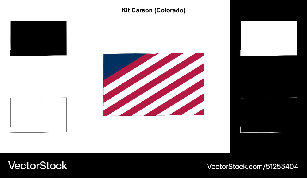 Kit carson outline map Royalty Free Vector Image