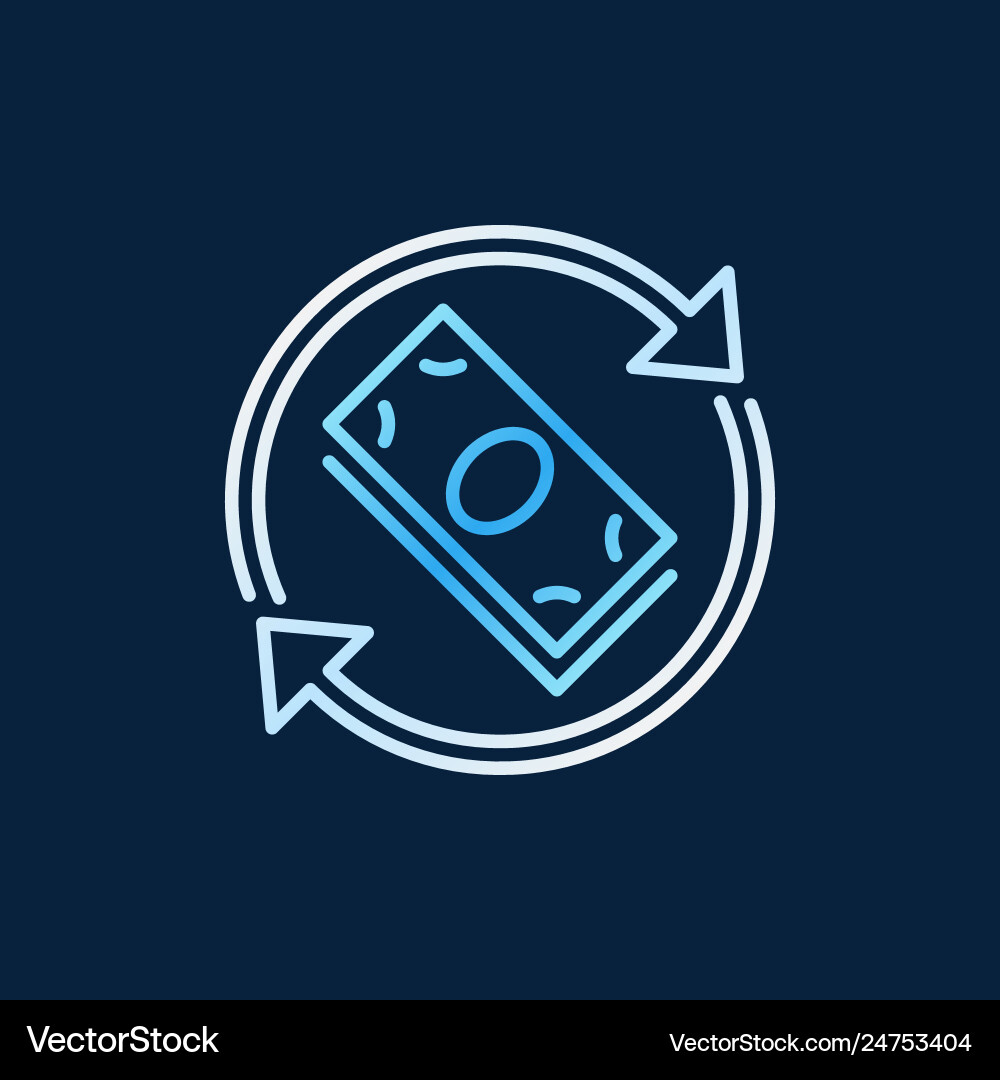 Money Transfer Icons - Circular Arrows Royalty Free Vector