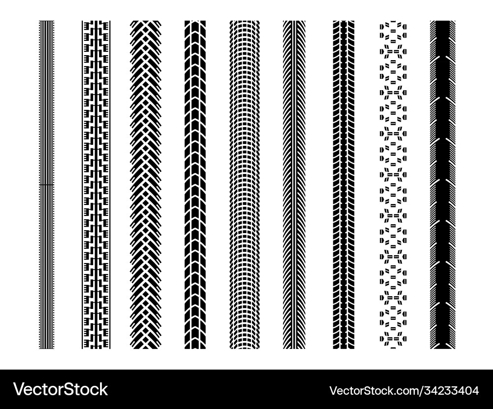 Mountain Bike Tire Tracks Royalty Free Vector Image