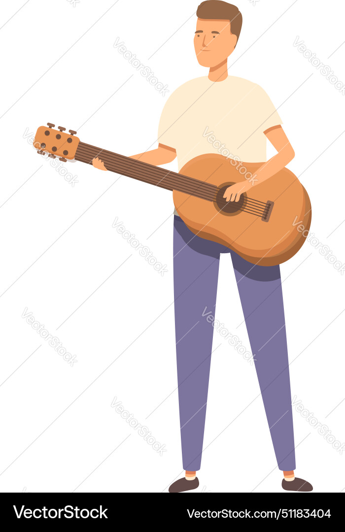 Training guitar lesson icon cartoon modern Vector Image
