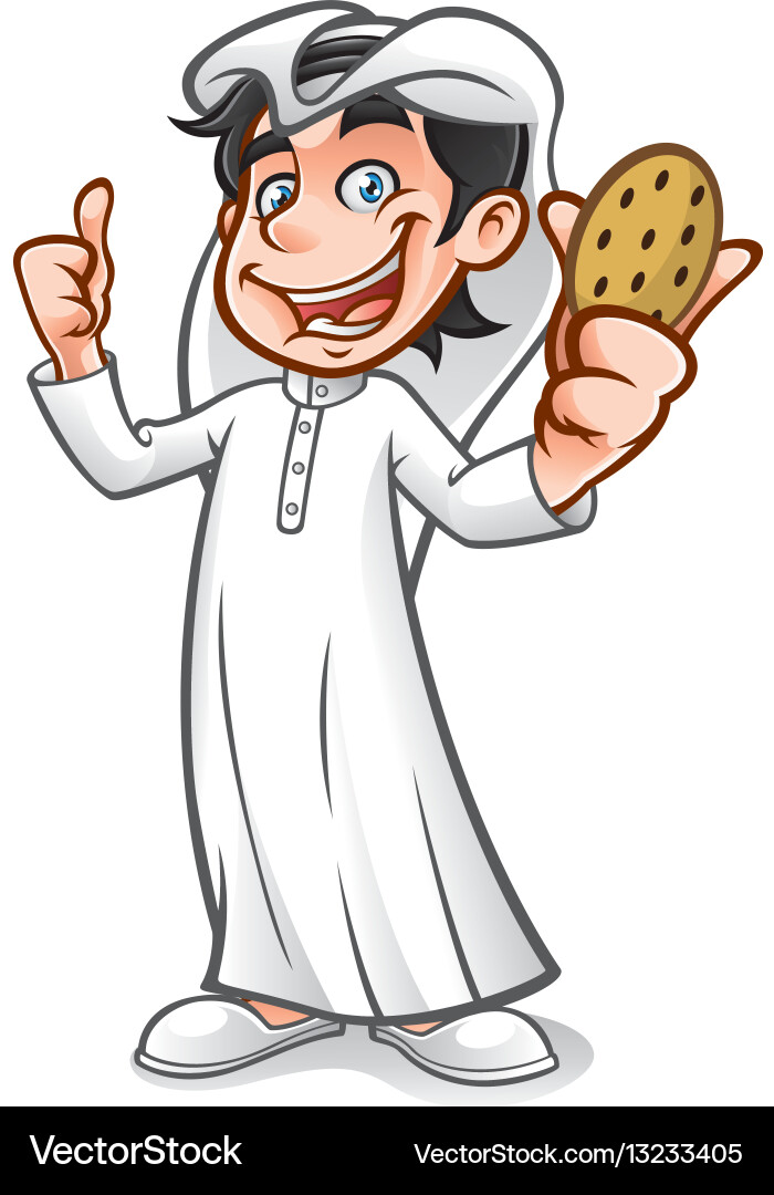 Cartoon arabian kid Royalty Free Vector Image - VectorStock