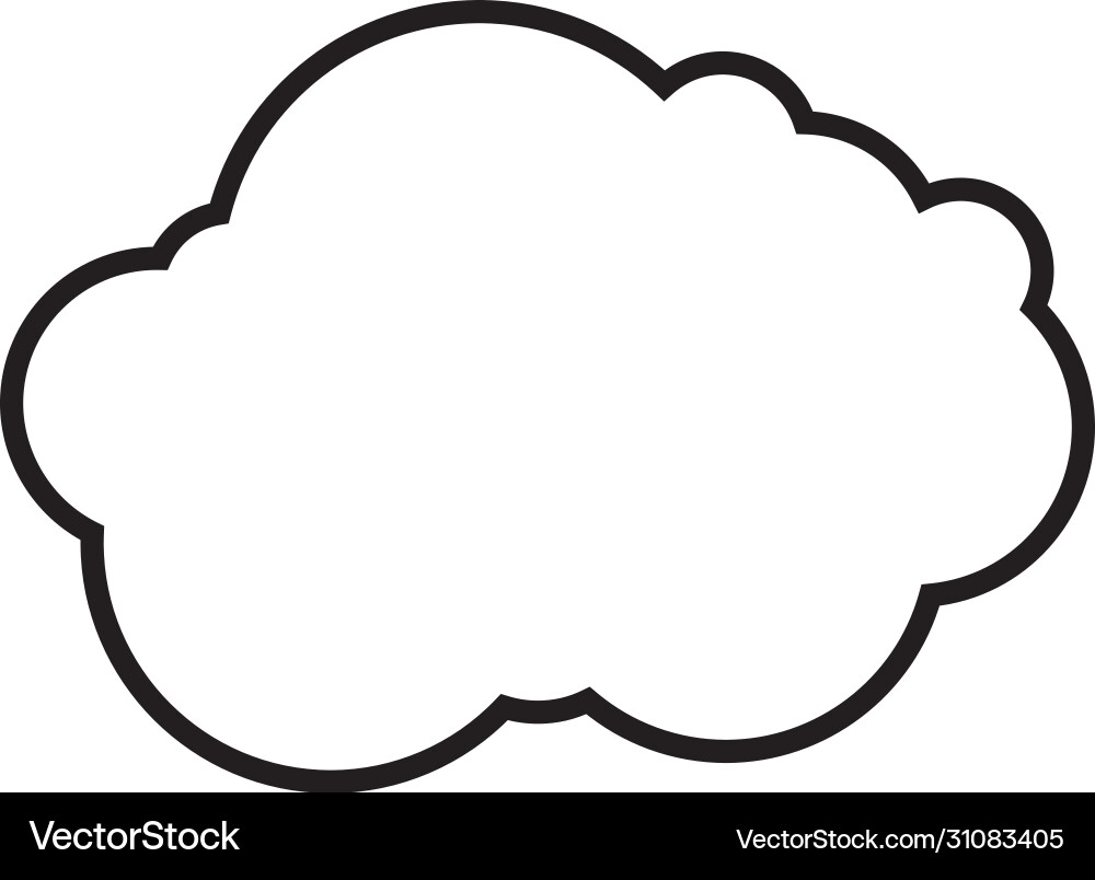 Cloud sign Royalty Free Vector Image - VectorStock