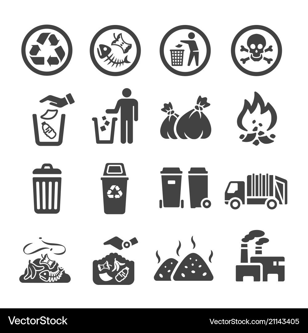 Litter Icon Vector Flat Icon Illustration Of Upcycling. Process Of ...