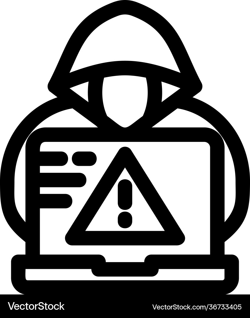 Hacker icon or logo isolated sign symbol Vector Image