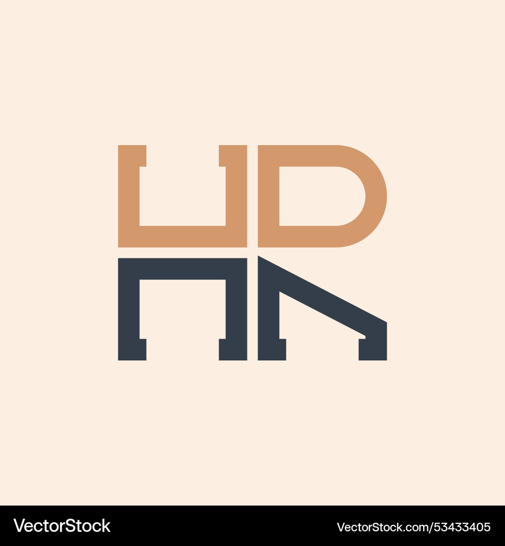 Modern hr letter logo design creative Royalty Free Vector