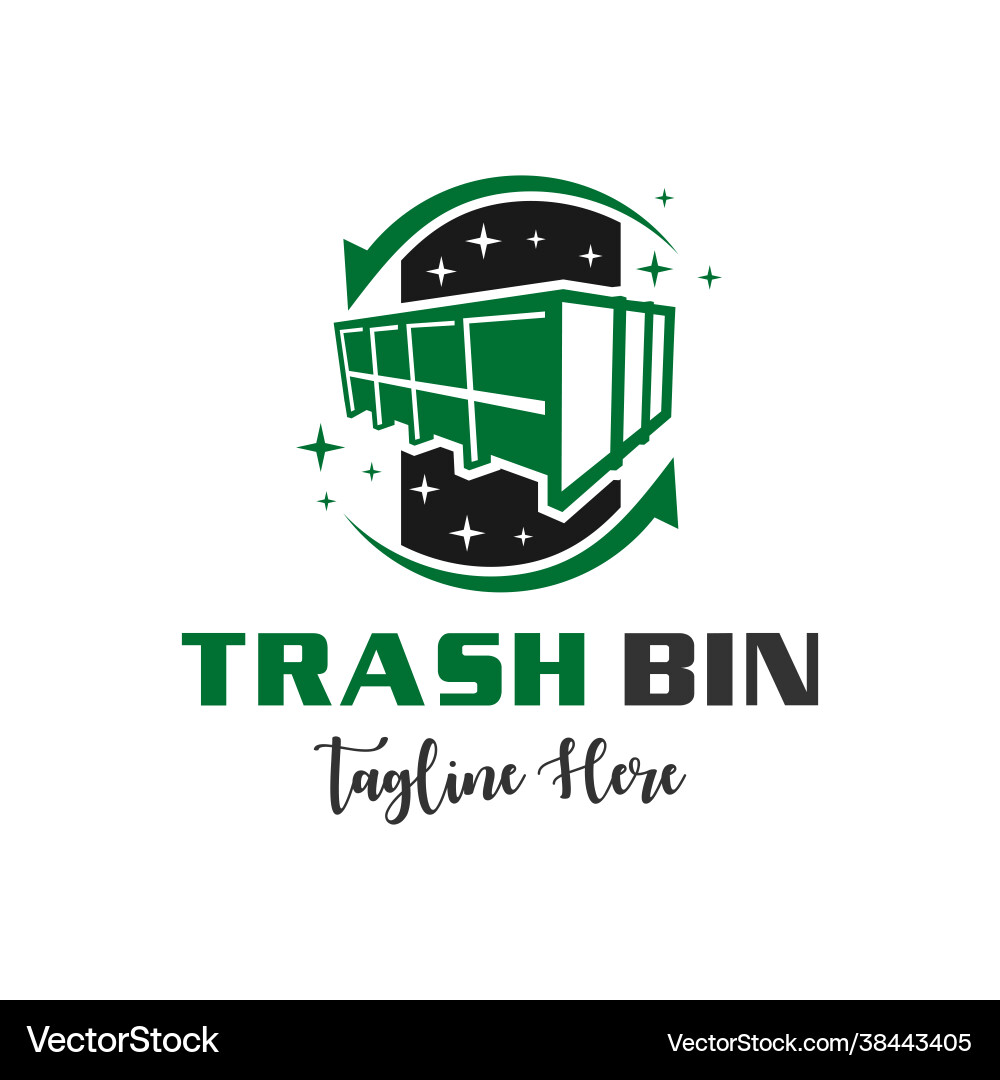 Modern Waste Management Logo Royalty Free Vector Image