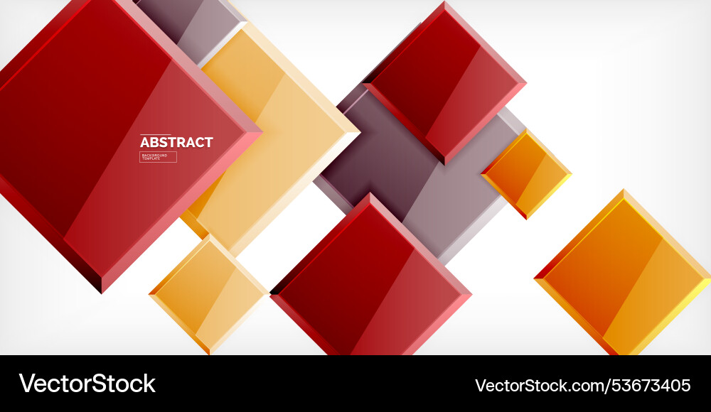 Shiny glossy metallic or plastic square design Vector Image