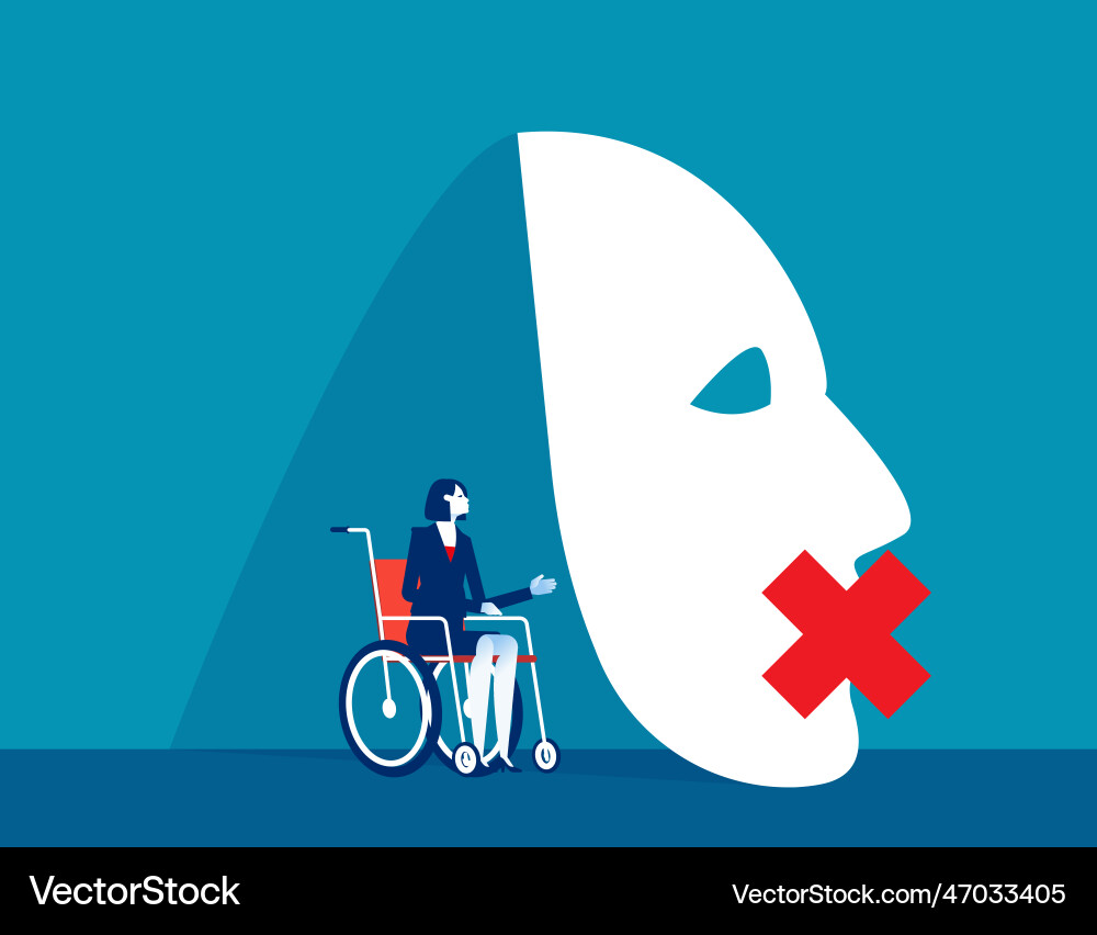 Social inequality for people with disabilities Vector Image