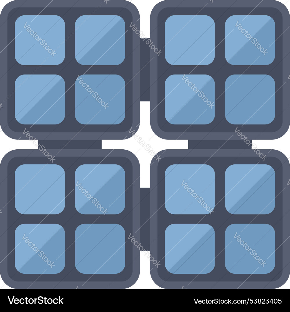Solar panel array converting sunlight Royalty Free Vector Solar panel array converting sunlight Royalty Free Vector