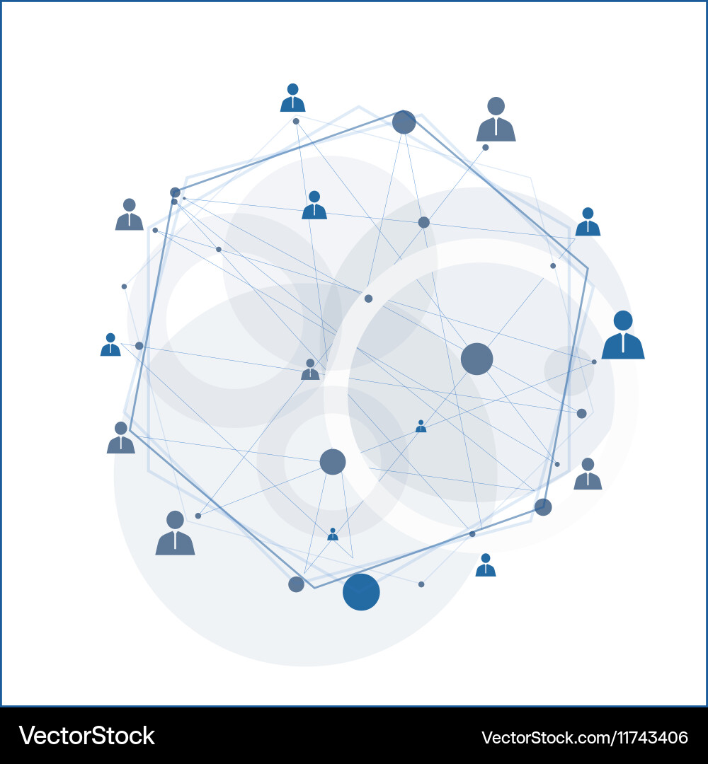 Abstract human connection Royalty Free Vector Image