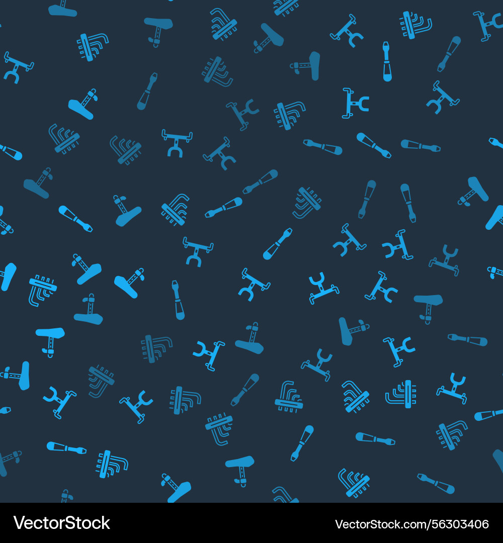 Allen Keys & Bicycle Tools Pattern Royalty Free Vector