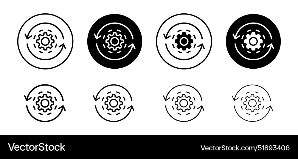 Consistency icon set collection Royalty Free Vector Image