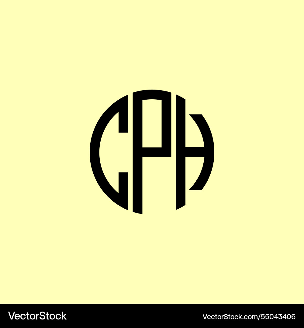 Creative rounded initial letters cpa logo Vector Image