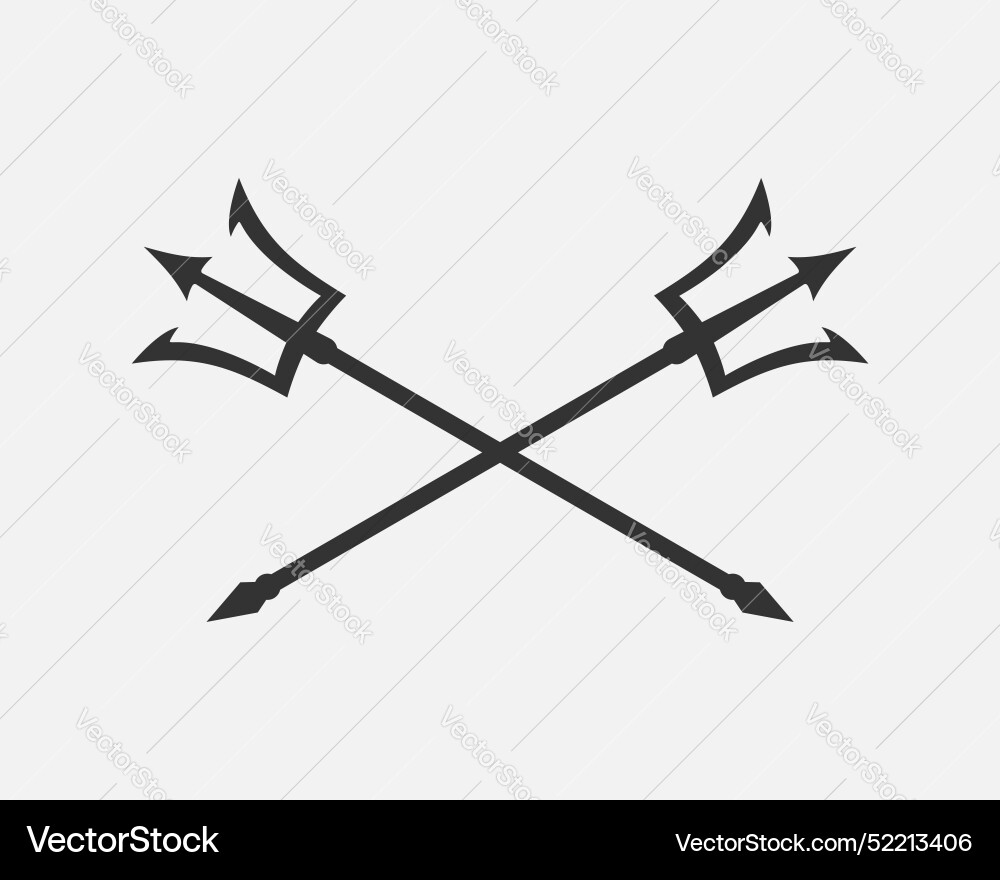 Crossed tridents Royalty Free Vector Image - VectorStock