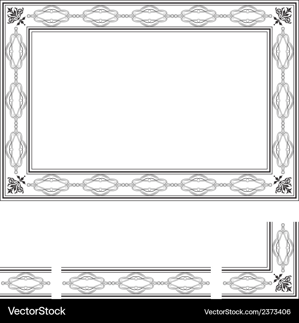 Deco frame Royalty Free Vector Image - VectorStock