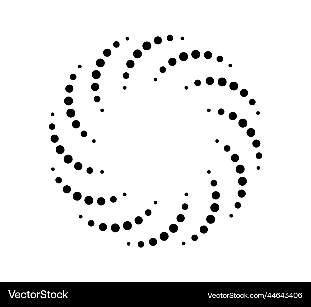 Dot radial circle lines circular radiating speed Vector Image