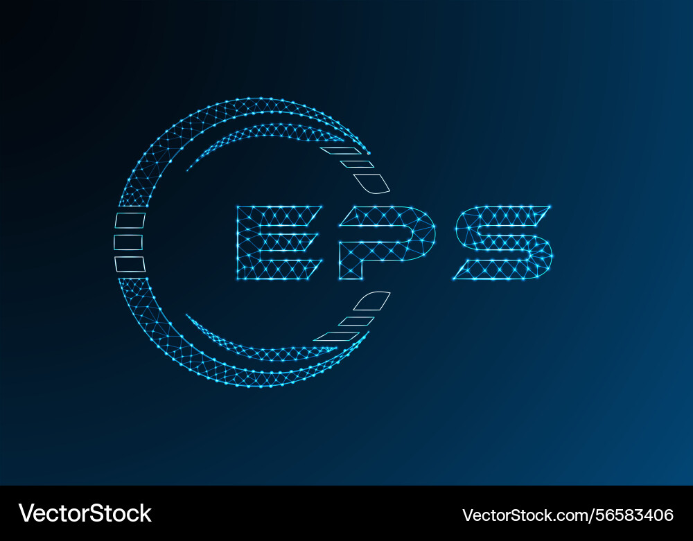 Eps low poly letter logo design lower Royalty Free Vector