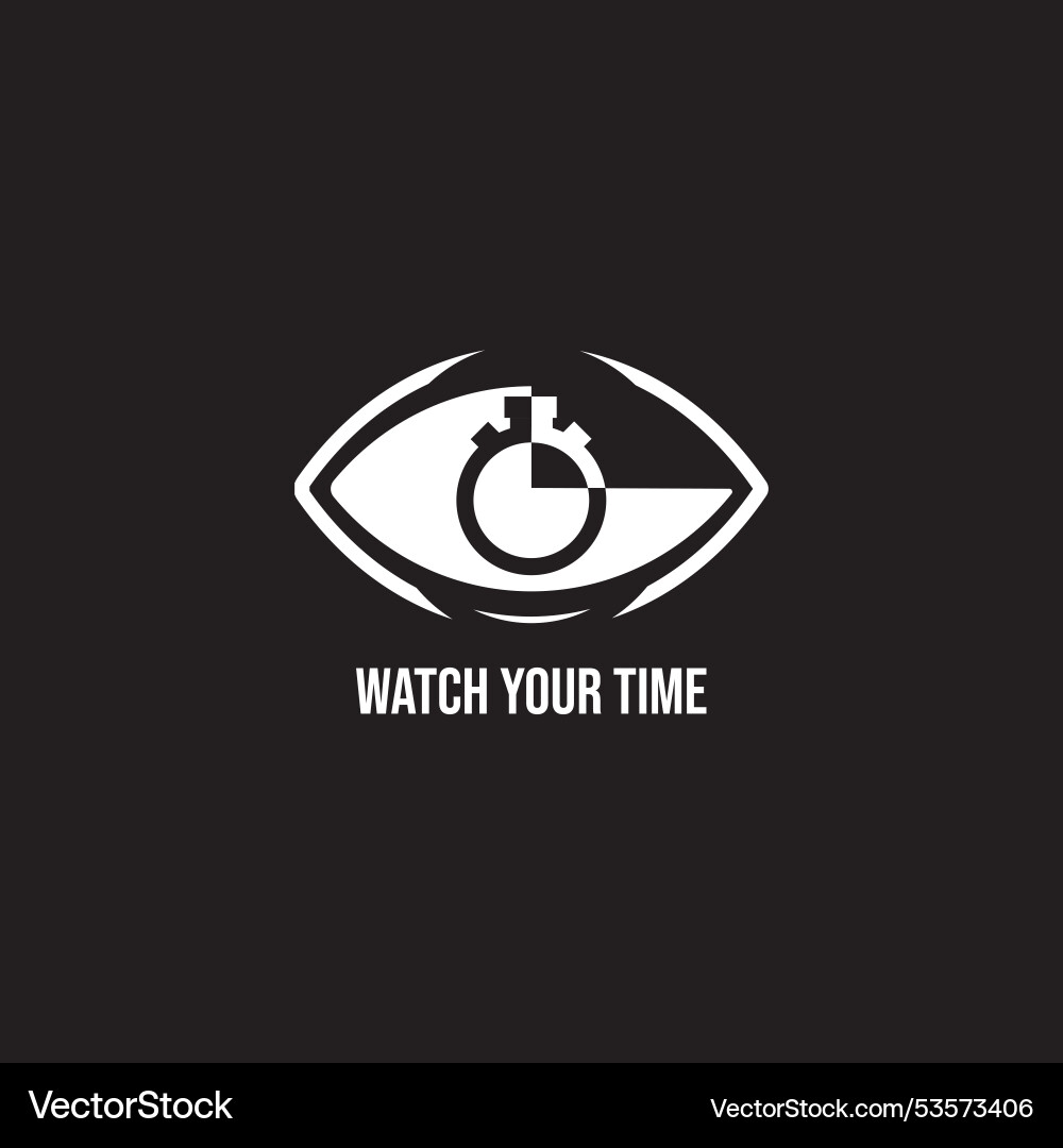 Eye and time logo Royalty Free Vector Image - VectorStock