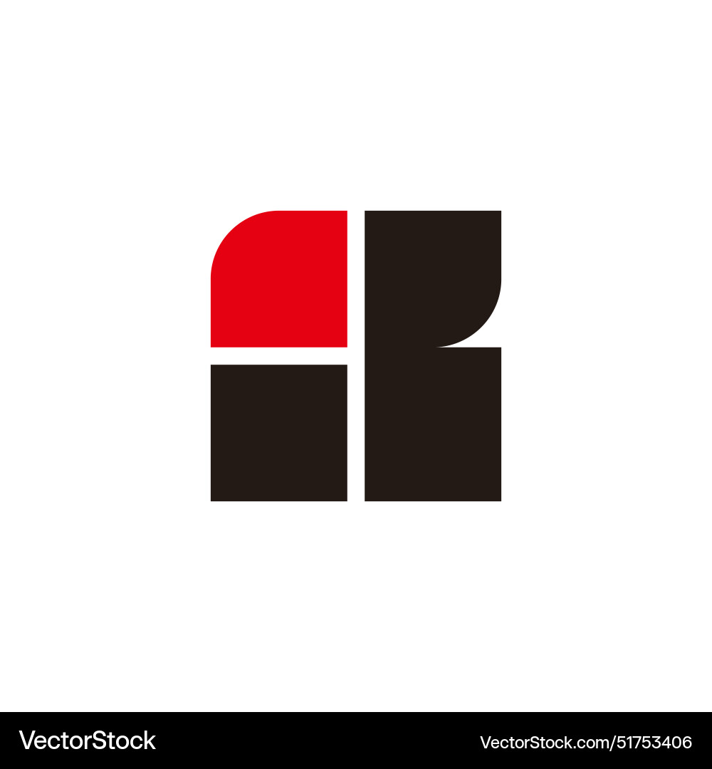 Letter ib square geometric colorful logo Vector Image
