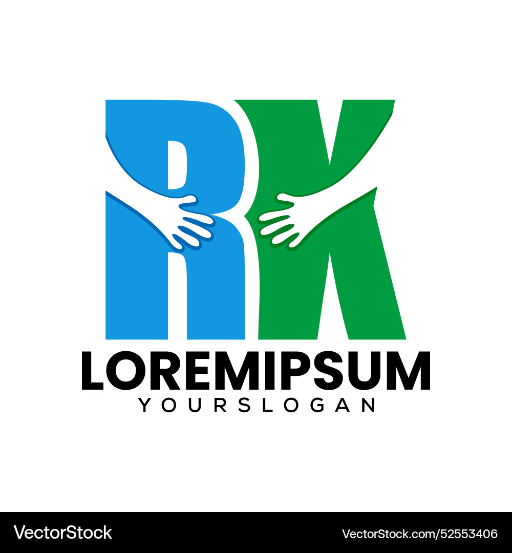 Letter r and x icon logo design Royalty Free Vector Image