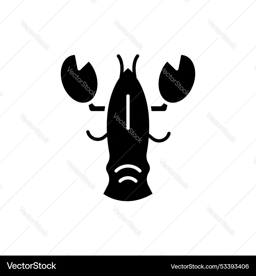 Lobster icon isolated on white background Vector Image